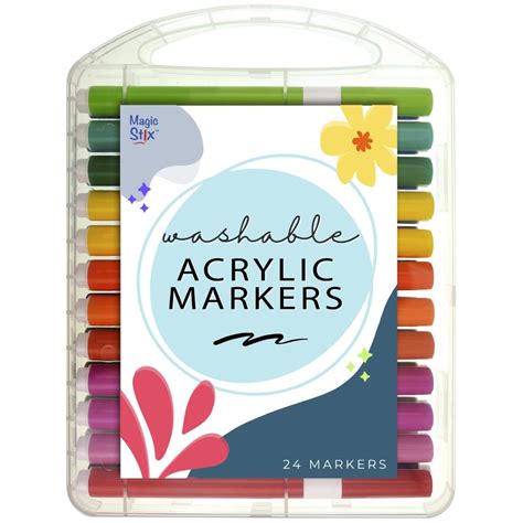 Kwik Stix Magic Stix Washable Acrylic Markers 24pkg Assorted Colours
