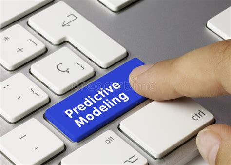 Predictive Modelling Inscription On Blue Keyboard Key Stock Image