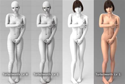 Rigged Female Naked Bikini Girl D Model TurboSquid