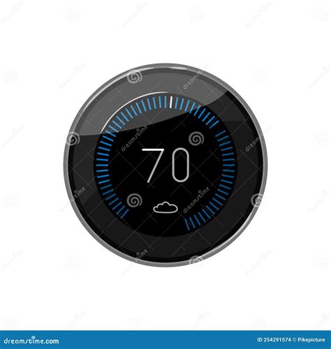 Thermometer Smart Thermostat Cartoon Vector Illustration Stock Vector