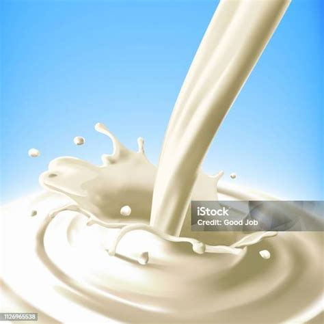현실적인 스플래시 파란색 배경 클로즈업에 우유를 따르고 벡터 요소 물이 튀는에 대한 스톡 벡터 아트 및 기타 이미지 물이 튀는 3차원 형태 개념 Istock