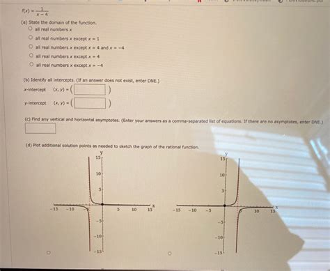 Solved Rx 4 A State The Domain Of The Function All