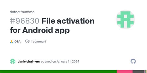 File Activation For Android App Dotnet Runtime Discussion 96830