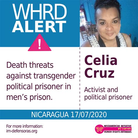 Whrd Alert Nicaragua Death Threats Against Transgender Political