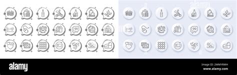 Quote Bubble Arena Stadium And Eco Power Line Icons For Web App