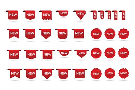 Grande Collection De Nouvelles étiquettes De Prix Rouges Autocollants