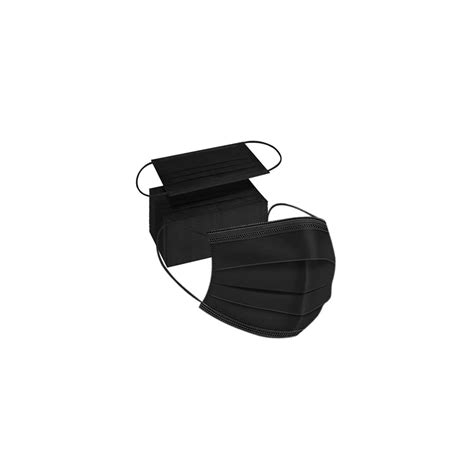 Buy Pcs Adult Black Disposable Face Masks Layer Non Woven Masks With Soft Elastic Earloop