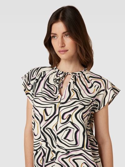Comma Casual Identity Blusenshirt Mit Allover Muster Sand Online Kaufen