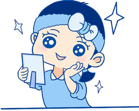卡通插画小女孩护肤美容步骤