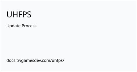 Update Process Uhfps
