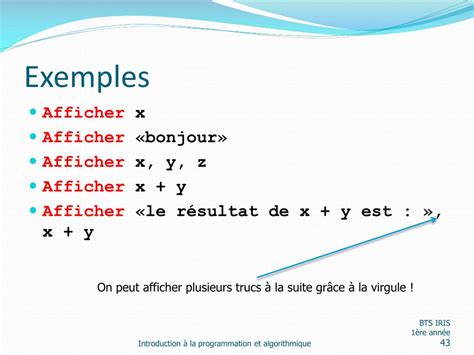 ppt initiation à la programmation et algorithmique powerpoint