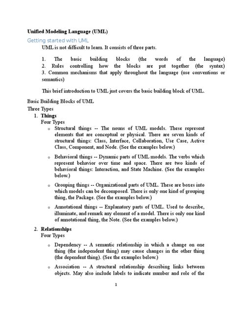 Unified Modeling Language Pdf Class Computer Programming Object Oriented Programming