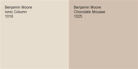 Benjamin Moore Ionic Column Vs Benjamin Moore Chocolate Mousse Comparison