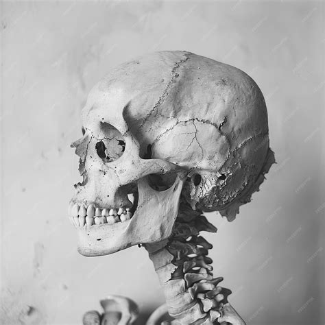 Premium Photo Slightly Forwardfacing Skeleton In Threequarter View