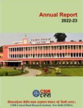 Annual Report | CSIR - Central Road Research Institute