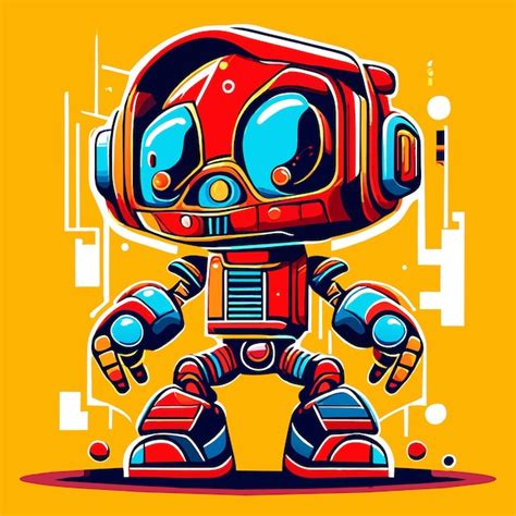 Premium Vector Tech Tidings Little Robot Vector Graphics Spreading Joy