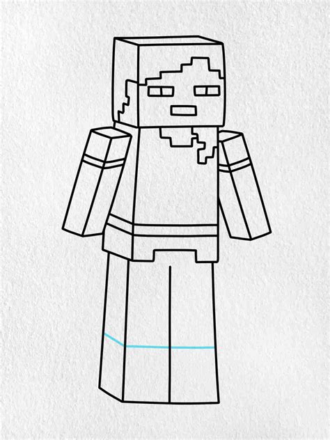 How To Draw Alex From Minecraft Helloartsy