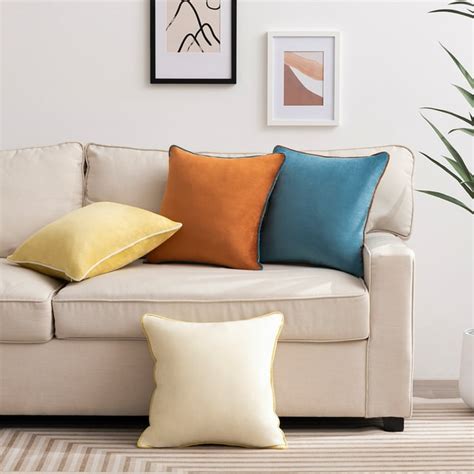 Nostheart Velvet Throw Pillow Covers 18 X 18 Set Of 4 Decorative