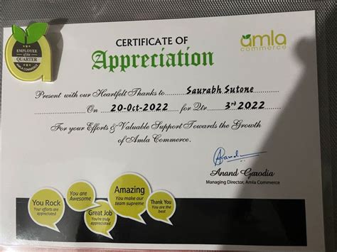 Saurabh Sutone On Linkedin Thank You Amla Commerce Im Humbled That Ive Just Received The