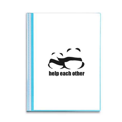 cuddling pandas helping each other book sheet protectors portfolio