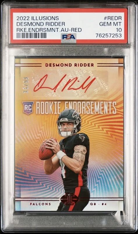 2022 Panini Illusions Rookie Endorsements Red RE DR Desmond Ridder