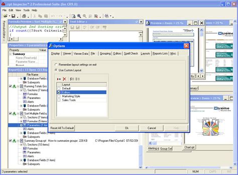 Rpt Inspector For Crystal Reports Make Changes To Multiple Crystal