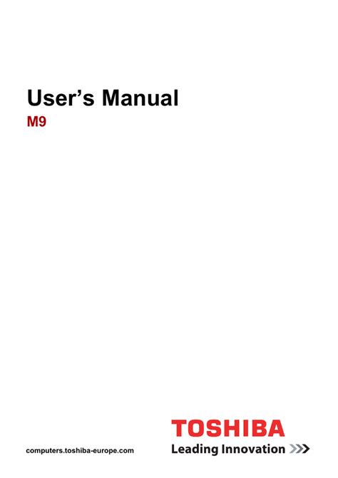 Toshiba User S Manual Manualzz
