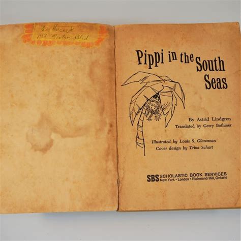 Pippi In The South Seas By Astrid Lindgren Illustrated By Louis S