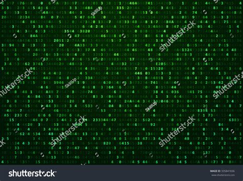 Abstract Green Matrix Background Binary Computer Stock Vector Royalty