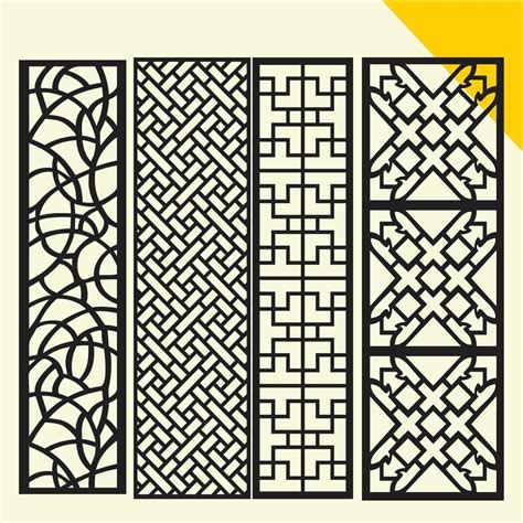 Big Laser Cut Decorative Wall Panel Pattern Set Jali Design Acrylic And CNC Machine Cutting
