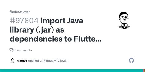 Import Java Library Jar As Dependencies To Flutter Windows Jvm