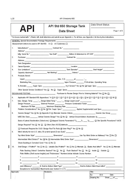 Annex 5 Api 650 Storage Tanks Certificate Of Compliance Sample Pdf