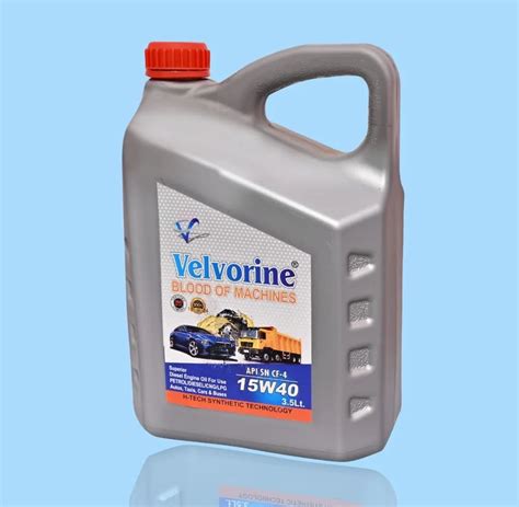 15W40 Velvorine API SN CF 4 Car Engine Oil Can Of 3 5 Litre At Rs 475