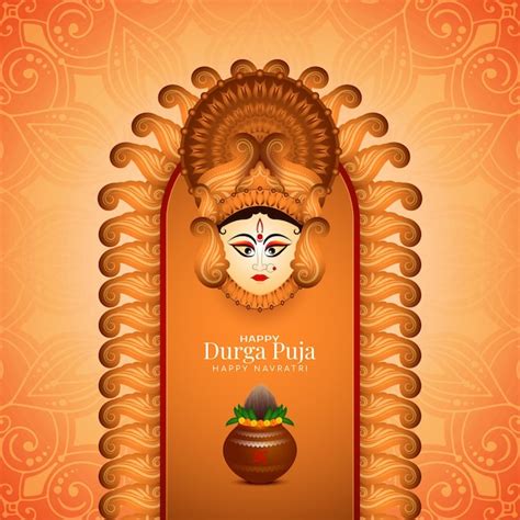 Premium Vector Happy Durga Puja And Navratri Indian Traditional