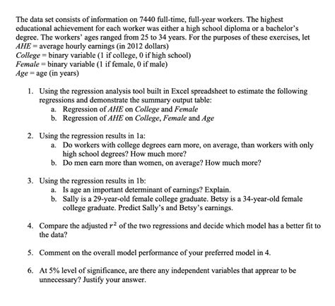 Solved The Data Set Consists Of Information On 7440