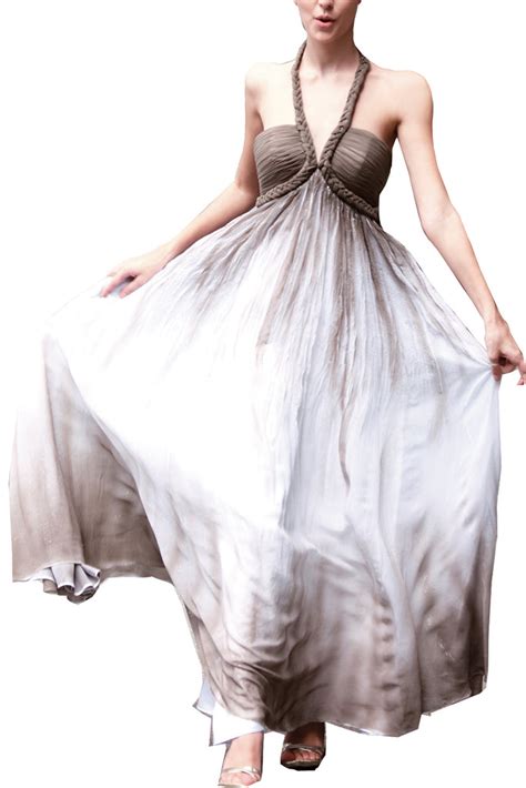 Brown Maxi Halter Neck Maxi Dress Floor Length 56253 Weddingdress