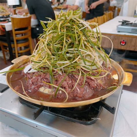 [삼척] 투뿔 한우만 취급하는 강릉불고기 삼척점 산처럼 쌓아주는 파 불고기 맛집 네이버 블로그
