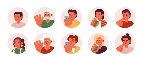 Premium Vector Adult Hispanic Latin Americans 2d Vector Avatars