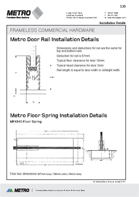 Glass Floor Section Drawing