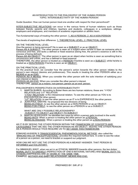 Intersubjectivity Pdf Philosophical Theories Western Philosophy