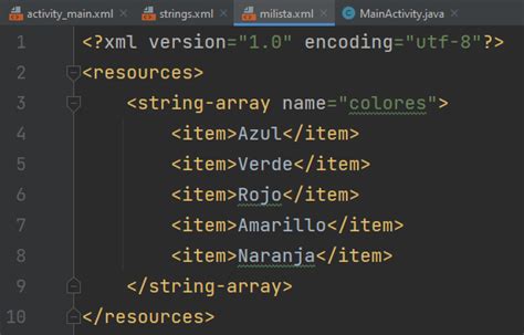 Cómo Manejar Arrays En Un Xml De Android Cable Naranja