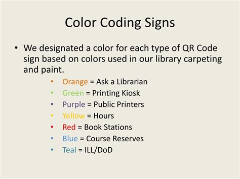 ppt qr codes a practical process of implementation and use