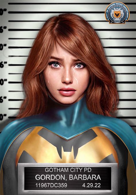 Gordon Barbara Batgirl Mugshot By Transmographer On Deviantart