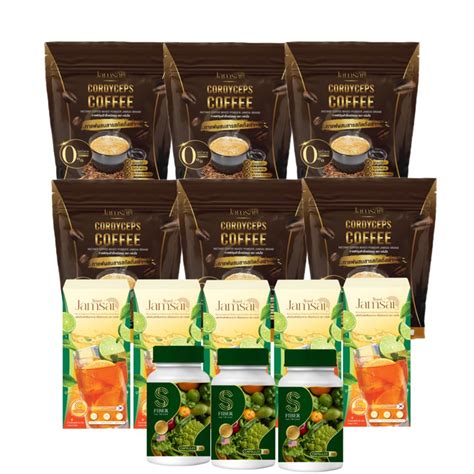 โปร 3 แถม 11 กาแฟแจ่มใส6ห่อ แถมชามะนาว5กล่อง ไฟเบอร์3 กระปุก Shopee