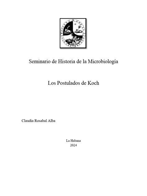 Seminario De Historia De La Microbiologia Pdf Microbiología Salud