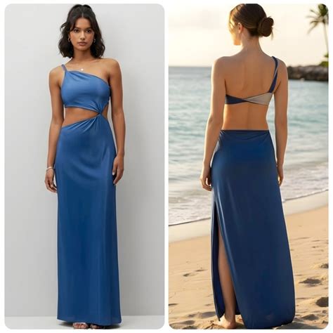 Baobab Collection Dresses Baobab Luana One Shoulder Cutout Maxi