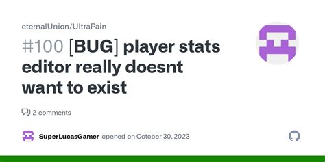 Bug Player Stats Editor Really Doesnt Want To Exist · Issue 100