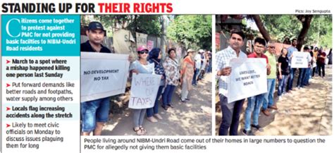 Hundreds Of Nibm Undri Rd Residents Protest Against Lack Of Amenities Form Human Chain Pune