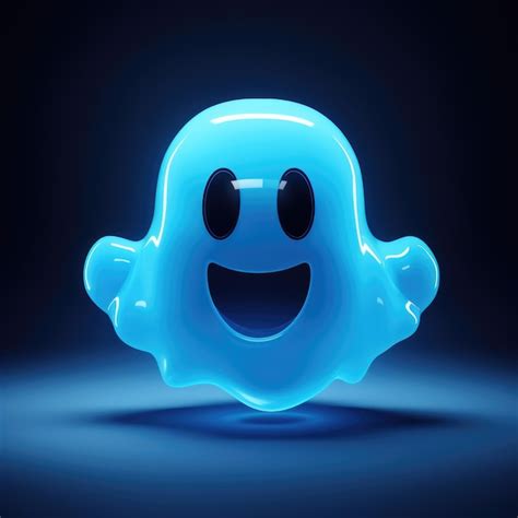 Premium AI Image The Ethereal Blue Specter A Captivating D Model Of The Pacman Game S