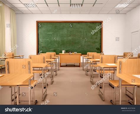 Bright Empty Classroom Lessons Training 3d Stock Illustration 463579838